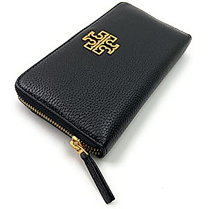 Tory Burch Women's Leather Britten Zip Continental Wallet (Black)