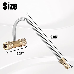 FIXFANS Pressure Washer Gutter Cleaner Attachment, 4000 PSI, Gutter Cleaning for Power Washer with 4 Nozzles, 1/4 Inch Quick Connect