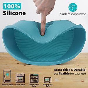 Luckypai 9 Inch Silicone Round Cake Pans, BPA Free, Nonstick, Heat Resistant, Easy to Clean, Perfect for Baking Cakes, Cheesecakes, Rainbow Cakes, Chocolate Cakes, and More