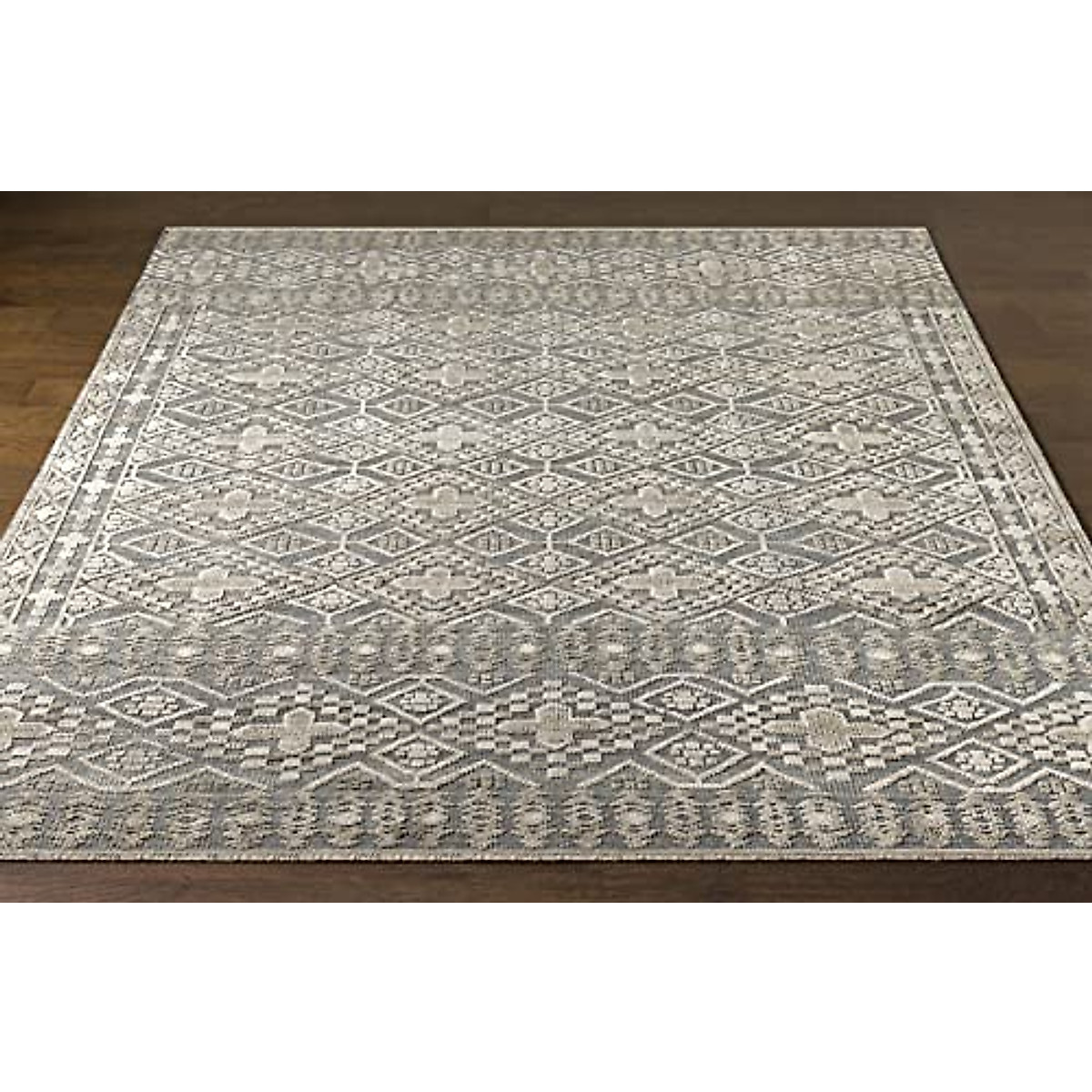 Mark&Day Area Rugs, 8x10 Haalweide Traditional Medium Gray Area Rug, Grey Cream Carpet for Living Room, Bedroom or Kitchen (8' x 10')