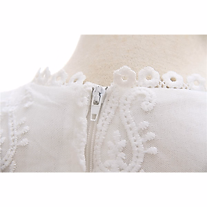 Meiqiduo Baby Girls Lace Party Dresses Infant Princess Wedding Gowns Birthday Formal Dress for Toddler