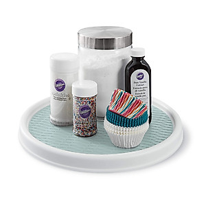 Copco Basics Non-Skid Pantry Cabinet Lazy Susan Turntable, 12-Inch, white