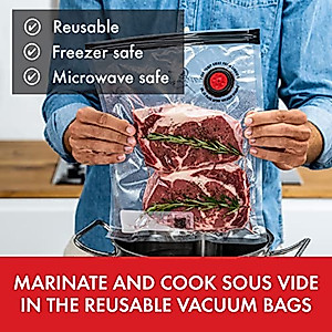 ZWILLING Fresh & Save Vacuum Sealer Machine Starter Set with Airtight Food Storage Container Glass, Sous Vide Bags, Meal Prep