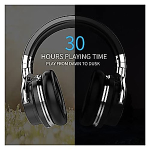NALANY Active Noise Cancelling Wireless Bluetooth Headphones Deep Bass Stereo Bluetooth Headset with Microphone for Phone (Color : Purple)
