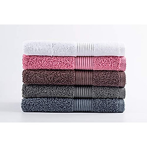 Babiclean 16x30 Premium Quality Ultra Soft and Highly Absorbent heavey Pure Pink Hand Towel Durable for Bathroom, Hotel, Spa, Salon and Gym Set of 2