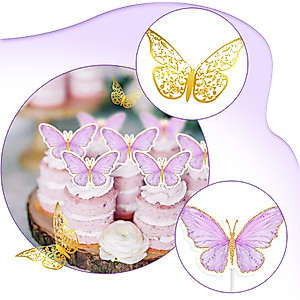 Butterfly Birthday Decorations for Girl,Purple Balloon Arch Kit with Foil Butterfly Balloon,Happy Birthday Backdrop Butterfly Tablecloth Decorations for Girl Birthday Baby Shower Purple Party Supplies