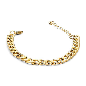 Pera Jewelry 14K Gold and Silver Plated Layered Bracelet Sets, 4 Pieces, Adjustable Layered Link Bracelets Sets, Stainless Steel, no gemstone