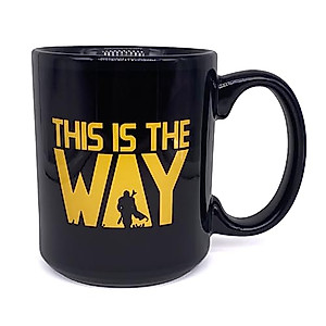 HOUSE PARTY 2K20 Star Wars Mug THIS IS THE WAY Quote Coffee Mug, The Mandalorian TV Series Inspired, 11oz Black Ceramic
