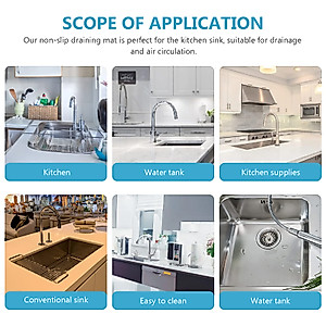 Angoily Silicone Sink Mat Silicone Sink Protector Sink Rack for Bottom Flatware Sink Mats for Bottom Kitchen Sink Silicone Kitchen Mat Mat Dishwasher Bar Counter