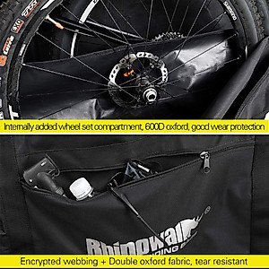 HUNTVP Bike Travel Bag Bicycle Transport Carrying Case with a Carry Bag for 26-29inch Folding Bike Foldaway Bicycle