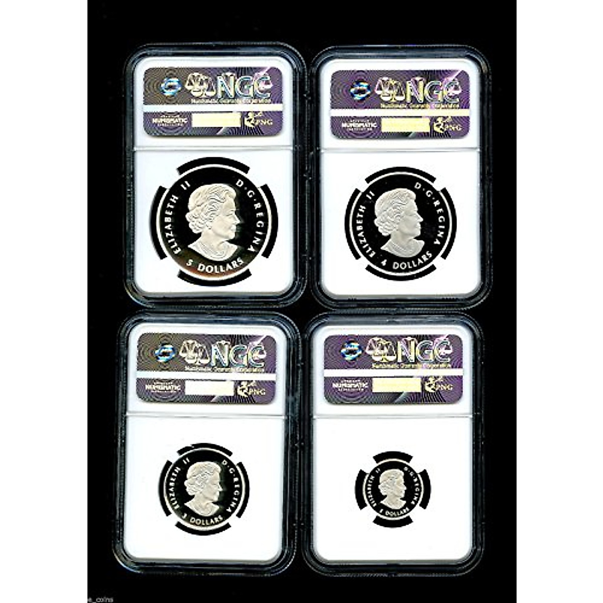 2015 Canada 4 Coin Silver Proof Bald Eagle Set UCAM Red Label NGC PF70