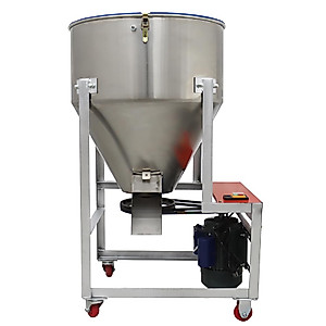 HayWHNKN Dry Powder Mixer Blender Feed Mixing Machine 165lbs Dry&Wet Powder Mixer Particle Granule Blender Stainless Steel 110V 3KW
