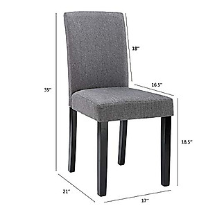 Set of 6 Chairs for Dining Room Mid Century Modern Fabric Upholstered Living Chairs