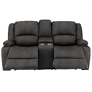 RecPro Charles 70" Powered Double RV Wall Hugger Recliner Sofa | Loveseat | RV Furniture (Gunmetal)