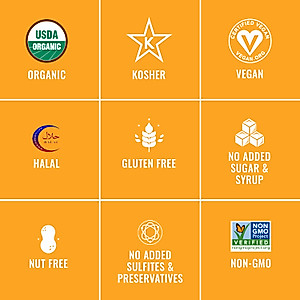 ORGANIC Turkish Dried Apricots - Sunny Fruit - 32oz Bulk Bag | Purely Apricots - NO Added Sugars, Sulfurs or Preservatives | NON-GMO, VEGAN, HALAL & KOSHER