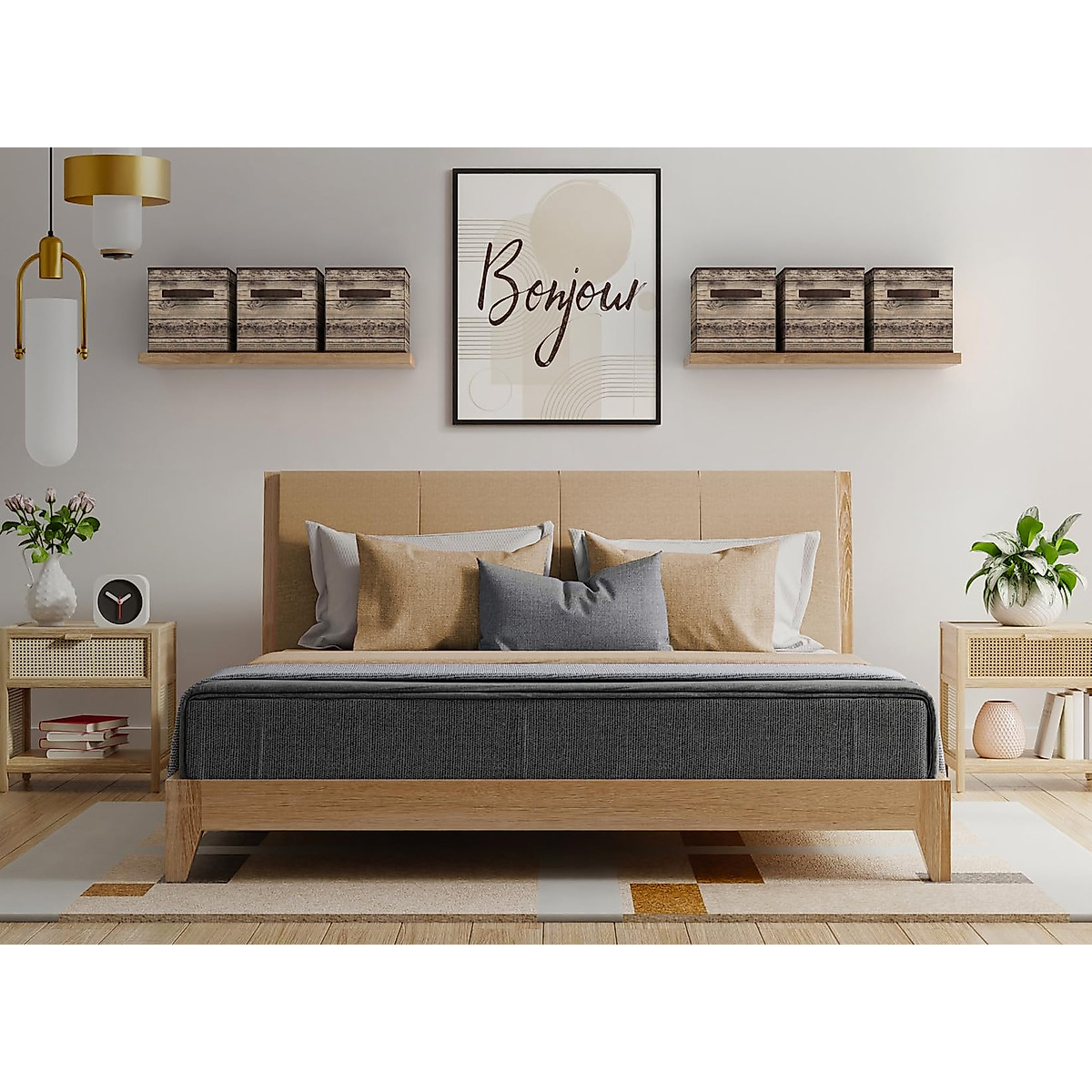 Sorbus Foldable Storage Bins - 11 Inch Sturdy Collapsible Fabric Storage Cubes with Handle - 4 Baskets for Organizing Clothes & Toys - Organization & Storage Baskets for Shelves, Pantry, Closet, Cubby