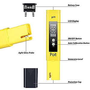 PH Meter Tester Kit, Digital PH Meter, 0.01 Resolution