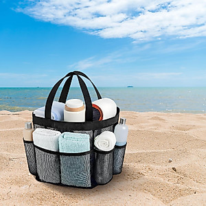 HSONGDILYS 2 Pack Mesh Shower Caddy, Portable 8-Pocket Dorm Shower Bags with Large Capacity, Essential for College Dorms, Perfect for Swimming, Beach, Gym, Camping, and Travel Essentials