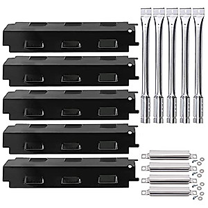 Grill Replacement Parts for Charbroil 463230515, 463230512, 463230513, 463230514, 463239915, 463230511 Models, Grill Heat Plate Tent Shield, Pipe Burner Tubes and Crossover Tubes