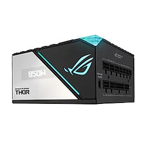ASUS ROG Thor 850W Platinum II (Fully Modular Power Supply, 80+ Platinum, Lambda A++ Certified, ROG heatsinks, 135mm PWM Fan, 0dB Mode, OLED Panel, Sleeved Cables, Aura Sync, 10 Year Warranty)