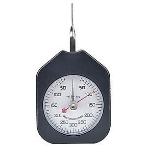 Tension Meter, Plastic Pointer Type Double Needles Tension Meter Analog Dial Gauge Measuring Tool for Electronic Switches, Micro Switches, Valves, Spring Tension(SZG-300-2)
