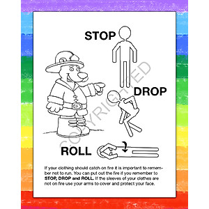 ZOCO - Fire Safety - Educational Coloring Books (25 Bulk Pack, With Crayons) - Fire Prevention Week Items for Kids - Firefighter Party Supplies - Games, Puzzles, Activities