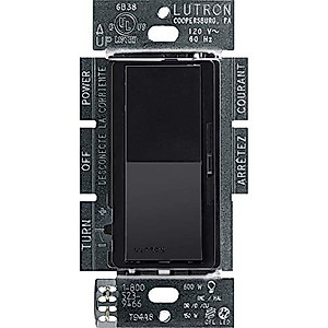 Lutron Diva LED+ Dimmer Switch for Dimmable LED, Halogen and Incandescent Bulbs, 150W/Single-Pole or 3-Way, DVCL-153P-BL, Black
