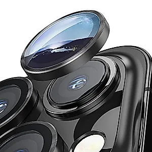 Hoerrye for iPhone 14 Pro Max & 14 Pro Camera Lens Protector - Easy Install, Case-Friendly, Ultra-Thin, Military-Grade Protection for Clear Photos - Black