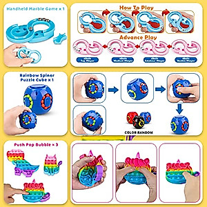 (63 Pcs) Fidget Toys Pack, Party Favors Carnival Treasure Classroom Prizes Small Mini Bulk Sensory Figit Toys Set for Boys Girls Kids Adults, Stress Relief & Anxiety Relief Tools Autistic ADHD Toys