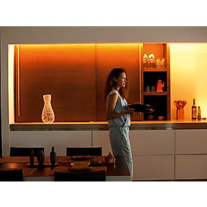 Philips Hue 800276 White and Color Ambiance LightStrip Plus Dimmable LED Smart Light (Requires Hue Hub, Works with Alexa, HomeKit & Google Assistant), 80 inch