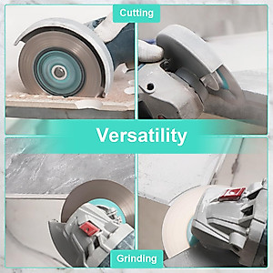 LEKOMESH 4.5 Inch/115MM Diamond Cutting Disc - Tile Saw Blade Cutting Wheel Double-sided Diamond Discs for Cutting Grinding Porcelain Ceramic Tile Marble Granite,5/8"-11 Thread