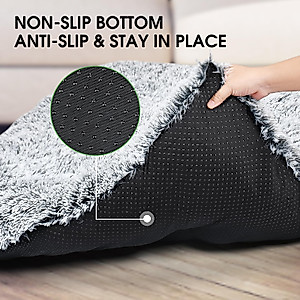 MINGT Dog Bed, Washable Dog Bed for Large Dogs Kennel pad, Anti-Slip Pet Sleeping for Medium Small Dogs Indoor & Outdoor Use (XL(43 x 29 in))