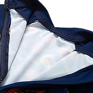 upandfast Baby Boy Swimsuit One-Piece Rash Guard Infant Sun Protection Swimwear (6-9 Months, Colorful Fish)