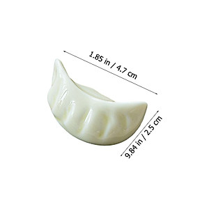 Ceramic Chopstick Holder Rest 12Pcs Ceramic Dumplings Chopsticks Rest Holders, Chopstick Rest Spoon Fork Stand Holder (Dumpling appearance) Porcelain Chopsticks Rest