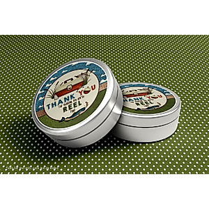 Fishing Thank You Birthday Party Sticker Labels, 40 2" Party Circle Stickers by AmandaCreation, Great for Party Favors, Envelope Seals & Goodie Bags