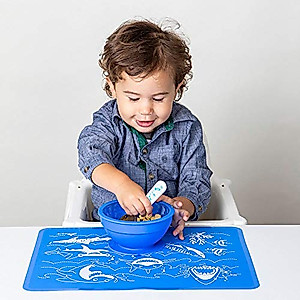 Brinware Toddler Utensils Kids Silverware Set - Fork Spoon and Knife Cutlery Set (6 Pack) Stainless Steel Flatware - Self Feed Baby Utensils - Dino/Shark