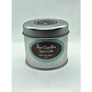 Spice Cake 8 oz Tin Jar Pure Soy Wax Candle Hand Poured in the USA