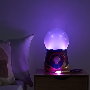 JKNEW Magical Misting Crystal Ball with Interactive 8 inch Blue Plush Toy and 80+ Sounds and Reactions, Electronic Pet, Ages 5+ (Pink)