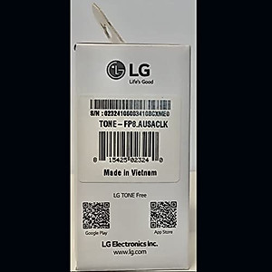 LG TONE Free FP8 - Enhanced Active Noise Cancelling True Wireless Bluetooth Earbuds with Meridian Sound, UVnano Kills 99.9% of Bacteria on Speaker Mesh*, Wireless Charging Case, 3 Mics