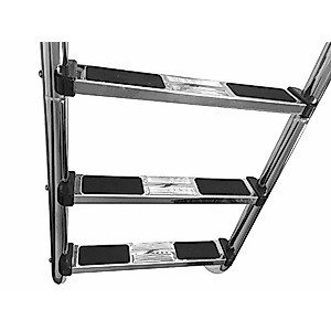 FibroPRO® Stainless Steel In Ground Swimming Pool Ladder with Easy Mount Legs (3 Step)