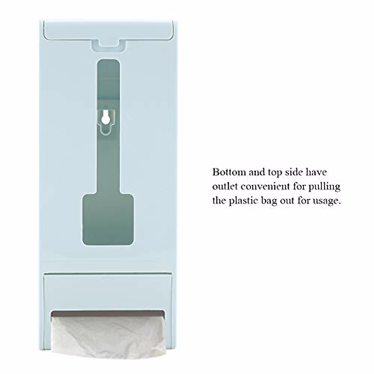 Plastic Bag Organizer - Wall-Mounted Plastic Bag Dispenser Garbage Trash Bags Storage Box Kitchen Organizer Holder(blue)