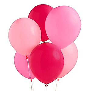 xo, Fetti Pink Birthday Balloon Set - 24 pk, 12" | Bachelorette Party Decorations, Bridal Shower, Birthday Party, Pastel Baby Shower, Engagement