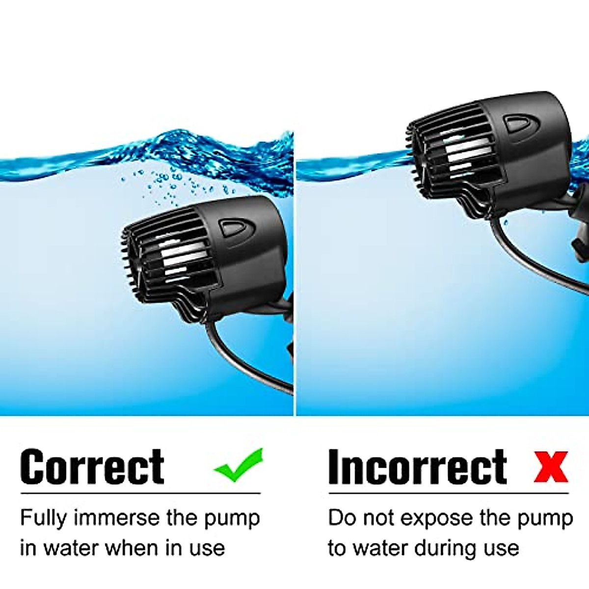 Zhengmy 4 Pcs 800 GPH Aquarium Circulation Pump with Magnetic Suction Base 360 Degree Rotating Wave Maker Submersible Powerhead Wavemaker for 20 - 100 Gal Freshwater Saltwater Fish Tank