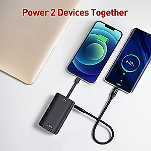 iWALK Portable Charger 9000mAh Ultra-Compact Power Bank with Built-in Cable, Small External Battery Pack Compatible with iPhone 14/14 Plus/14 Pro Max/13/13 Mini/13 Pro Max/12 Pro/11/XR/XS/X/8/7/6