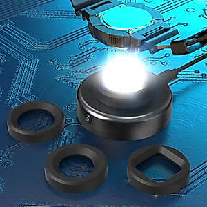 ECEEN Solar Watch Charger, 8 Hours Timing Off with Men, Women & Square 3 Caps, LED UV Light Charge Eco Driver Watches Compatible Casio/Tough/Protrek/Seiko/Citizen/Garmin/Timex/Bering/FANMIS (Black)