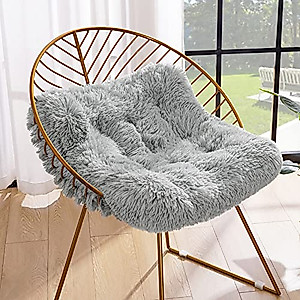 Lascpt Seat Cushion Chair Pads, Super Soft Thick Chair Cushions for Dining Room, Comfortable Plush Floor Cushions for Patio Sofa Chair Cover, Square 20x20 Inches Home Decor Chair Seat Pad, Grey