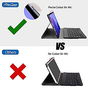 ProCase Galaxy Tab A7 10.4 Inch Keyboard Case (SM-T500 T503 T505 T507), Protective Cover Case with Detachable Wireless Keyboard for Galaxy Tab A7 10.4" 2020 –Black