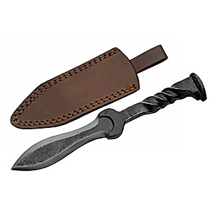 Wrench Sgian Dubh Carbon Steel Blade/Handle 9.75 inch EDC Railroad Hunting Knife