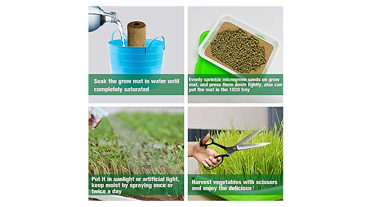 Halatool Hydroponic Grow Mats for Microgreens – 10 Pack