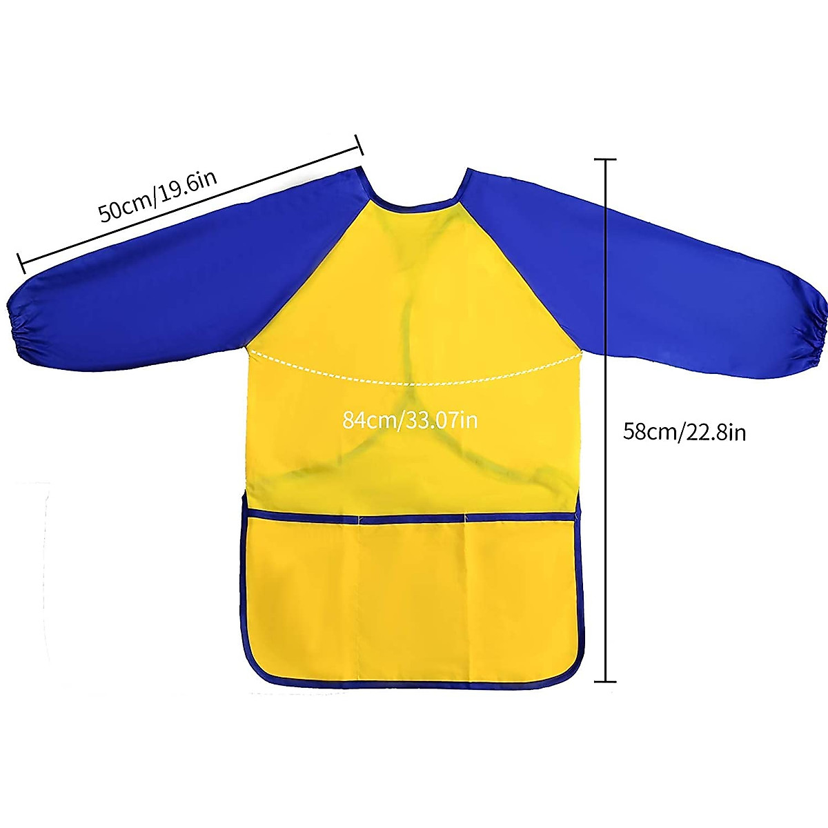 Elcimri Kids Art Smocks,Artist Painting Aprons Long Sleeve,Painting Smock,Toddler Painting Apron with 3 Pockets,Art Painting Supplies